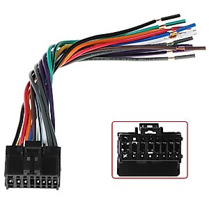 RDBS 16 Pin Radio Wiring Harness Plug Fit for Pioneer CD DVD Stereo Power Speaker Wire Replacement Aftermarket…