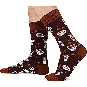 Zmart Funny Saying Socks Coffee Socks Coffee Gifts for Men Teens, Coffee Lovers Gifts for Him If You Can Read This Bring Me Coffee Coffee Stocking Stuffers