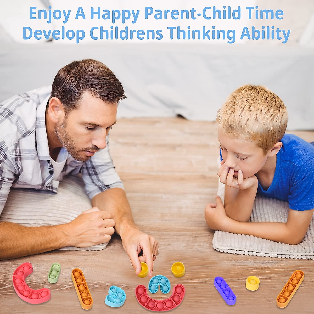 16Pcs Push Fidget Pop Letters Puzzle Toys Alphabet Learning Education Toys Silicone Stress Relief ABCs Puzzle Board Toys Parent-Child Game Play Creative Teaching Toys for Kids Friends Autistic