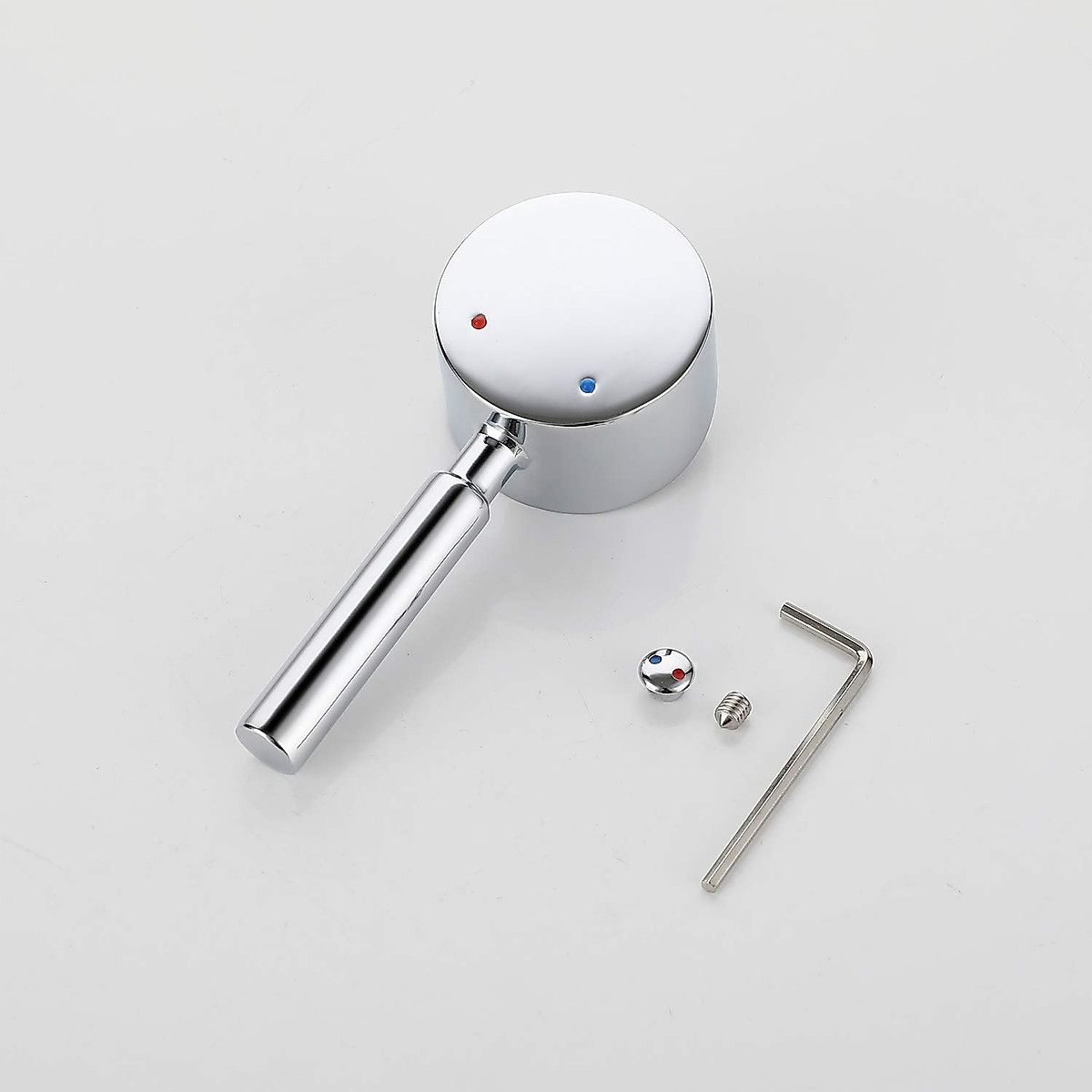 RXXR Faucet Handle for 35mm Cartridge, Tap Handle Lever with 9 * 9mm Cartridge Stem,Zinc Alloy,Chrome Finish