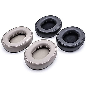 ZIXUANCUSHION Ear Pads Compatible with ATH-SR50BT Headphones, Protein Leather/Memory Foam Ear Cushions (Black)