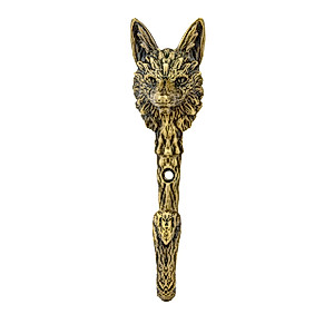 Solid Brass Fox Hook – Large Size, Handcrafted with Exquisite Fox Head Shape and Functional Tail.