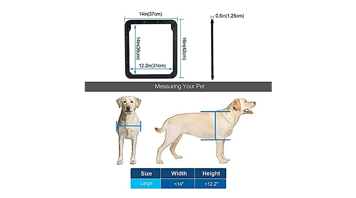 Ownpets Lockable Dog Screen Door - Durable & Easy to Use