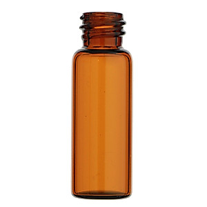 24-Pack 1/2 Dram Amber Vials Tall with Phenolic Black Lined Caps (Oils Perfume Prospecting Hobby Craft)