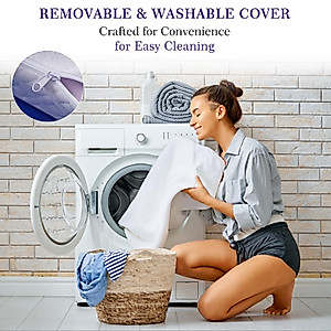 Chominty Full Mattress Topper Memory Foam, 4 Inch Mattress Topper Bed Topper for Pressure Relief, Breathable Mattress Pad with Removable & Washable Bamboo Cover, Non-Slip Design, CertiPUR-US