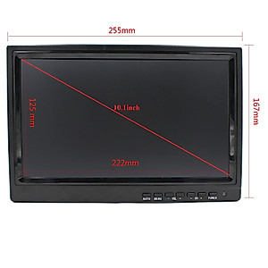 LOVPAIN10.1inch LCD Monitor with HDMI VGA USB AV BNC Support Input Source 366X768 IPS LCD Screen