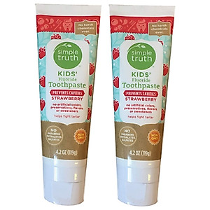 Simple Truth Kids' Strawberry Fluoride Toothpaste 4.2 oz (Pack of 2)