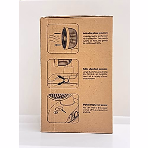 Brigii Desk&Clip Fan, Small Fan 14H Long Battery Life, Battery Level Display, 5 INCH Travel Fan, 4-Speed, Type-C Rechargeable-PF01(White)