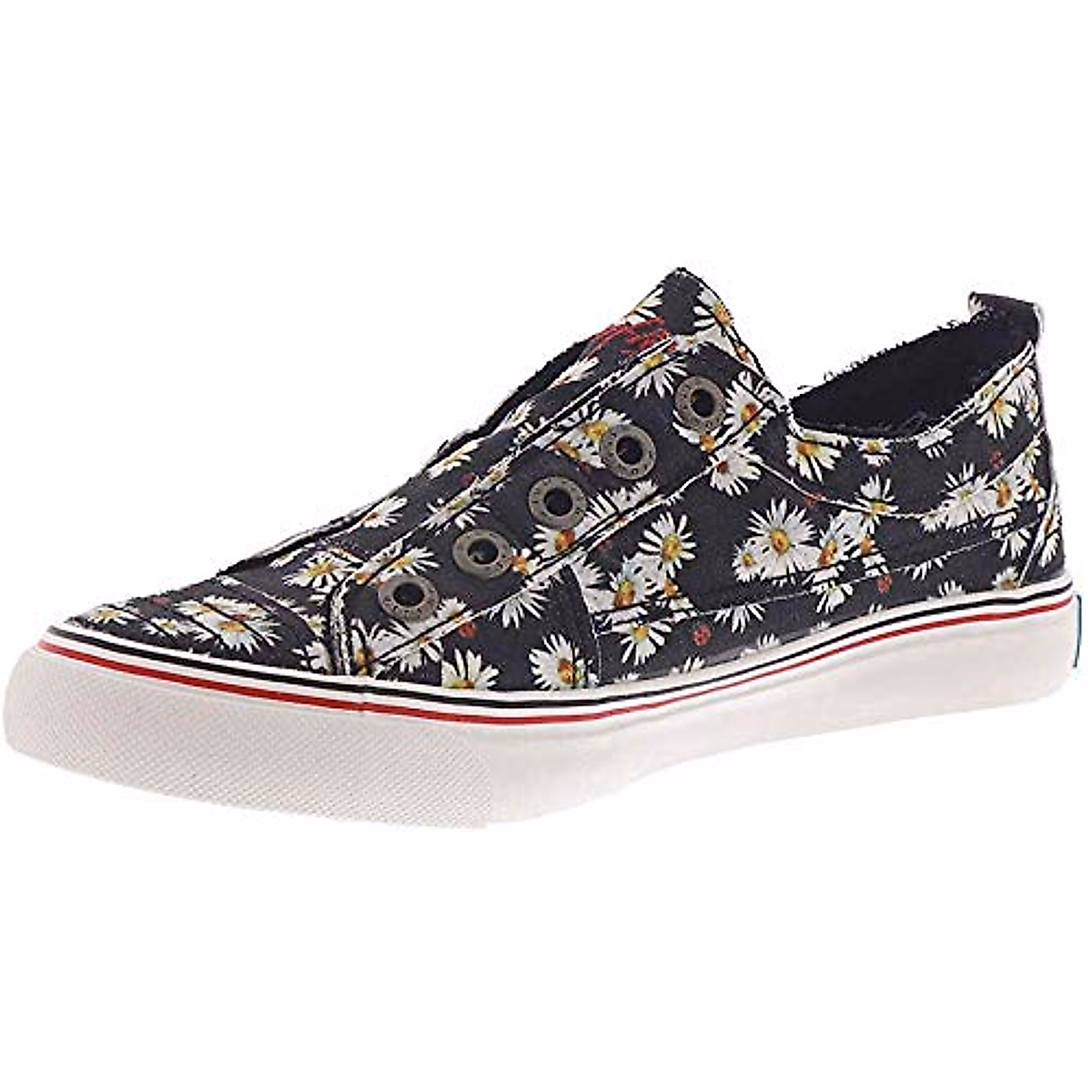 Blowfish Malibu Unisex Shoes, Black Lazy Daisy Print Canvas, 10 US Women