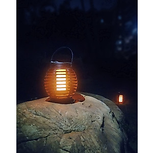 Solar Lights Outdoor Hanging Lantern Waterproof Outdoor Lights for Garden Patio Backyard Pathway and Tabletop Decoration Lamps Black (1 Pack)