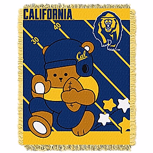 Northwest Officially Licensed NCAA UCal Berkeley Golden Bears "Fullback" Jacquard Baby Throw Blanket, 36" x 46", Multi Color