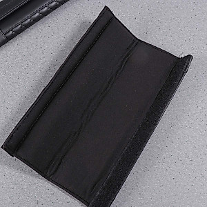 VOSAREA 2pcs Auto Car Lambskin Seatbelt,Car Shoulder Seatbelt Strap Pads Cover,Adjustable Universal Car Seat Strap Protector for Safety Driving (Black)