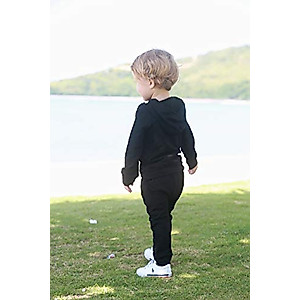 Hipealy Toddler Infant Baby Boy Clothes Hoodie Sweatshirt Pants Boys Gift Solid Color Fall Winter Outfits Set 0-6 Months