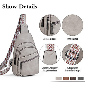 Mroede Sling Bag Crossbody Bags for Women, Fanny Packs for Women Chest Bag for Work Shopping