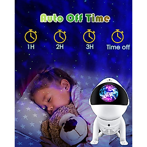 FLEWKEN Space Dog Star Projector - Space Buddy - Astronaut Galaxy Projector Starry Voyager Nebula Ceiling LED Lamp with Timer and Remote, for Gaming Room Decor, Christmas Gift for Kids Adults