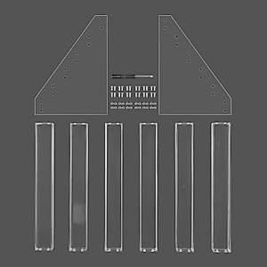 BTremary Clear Nail Polish Paint Organizer Holder Rack Shelf 6 Tier Acrylic Tattoo Ink Essential Oil Display Stand Holds Up to 48-96 Bottles for Table (Fit 1-2oz Bottles)