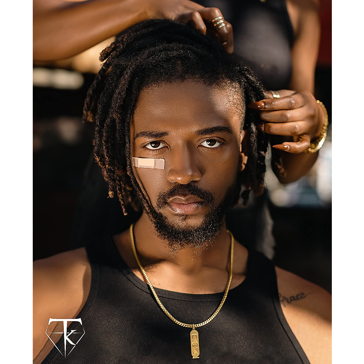 Solid 14k Yellow Gold Egyptian Cartouche Tablet Pendant