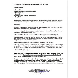 Cerium Oxide Glass Polishing Compound - 1 Lb (Pack of 1)