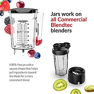 Blendtec Connoisseur 825 Professional Blender, FourSide and WildSide+ Jar BUNDLE, Blendtec Q Series Sound Enclosure, Industries Strongest Professional-Grade Power, 30 Pre-programmed Cycles