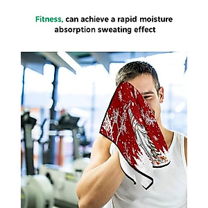 Golf Towel Christmas Gnome Xmas Dwarf Red,Waffle Pattern Microfiber Club Cleaner Golf Towels with Carabiner Clip for Women Men Dad,Winter Gift Bird Branch Golf Towel for Golf Bags Accessories,24x16in