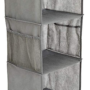 Amazon Basics 6-Tier Hanging Closet Shelf Organizer With Pockets, 8.5" D x 12" W x 9" H