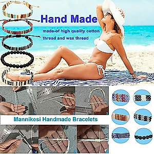 5pcs Surfer Beach Bracelet For Men, Ankle Bracelet for Women, Unisex Handmade Men's Bracelet Waterproof Surfer Bracelet Colorful Anklet Bracelet String Rope Jewelry for Women Men Friendship Bracelets