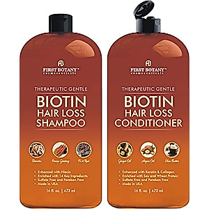 Hair Growth Shampoo Conditioner Set - An Anti Hair Loss Biotin Shampoo and Conditioner with DHT blockers to fight Hair Loss For Men and Women, All Hair types, Sulfate Free - 2 x 16 fl oz