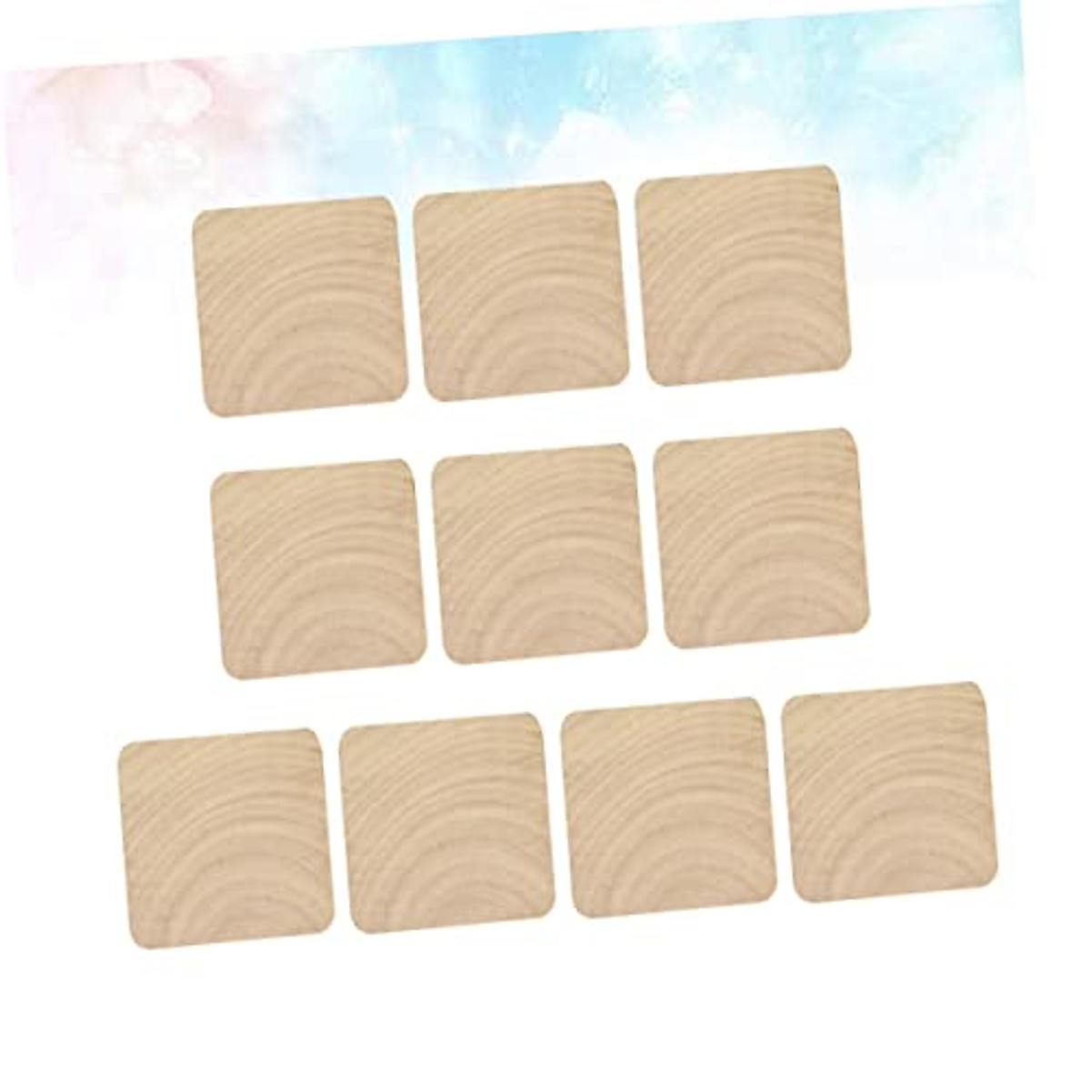 TEHAUX 10pcs Mini Blocks Void Stamp Wood Base Mini Wooden Cubes Unfinished Wood Cubes Crafts Scrapbooking Stamps Base Wooden Stamps Base Wood DIY Stamp Base Wood Carving Handle Wooden