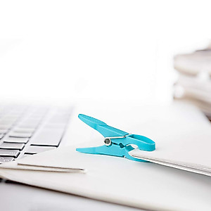 Colorful Plastic Clothespins, Heavy Duty Laundry Clothes Pins Clips with Springs, 4 Colors Clothes Drying Line Pegs for Kitchen Outdoor Trip, Air-Drying Clothing Pin Set(36 Pack)