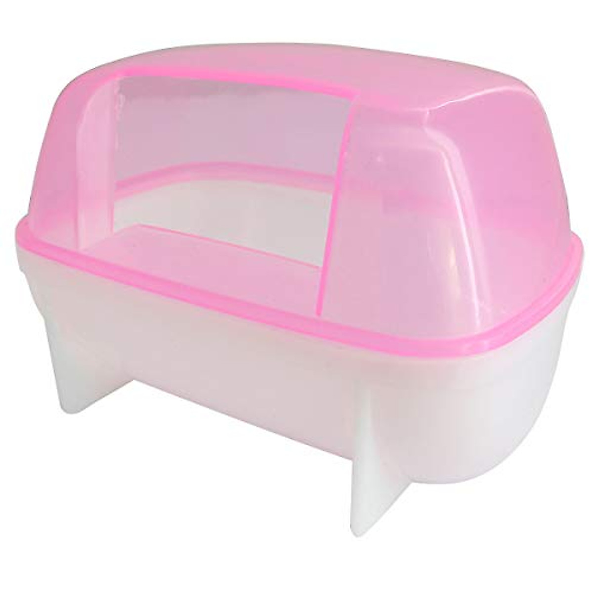 LQ Industrial Hamster Sand Bathroom Pink Plastic Sand Bathroom Bath Pool Cleaning Tool for Chinchilla Ferret Hamster