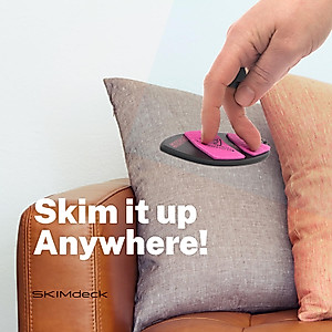 Skimdeck Professional Floating Finger Board Surf Skim Board for Fingers (White/White)