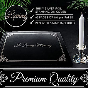 in Loving Memory Funeral Guest Book,Design Funeral Guestbook with Pen, Memorial Service Guest Book, Memorial Guest Book, Memorial Book, Funeral Book, Signature Book, Funeral Book Guest… (FGB001)