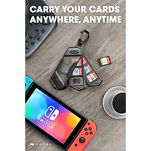 Mumba 12 Switch Game Card Case Holder for Nintendo Switch Game Cards, Portable and Exquisite Protective Hard Shell with 4 Layer Rotatable Holder for Nintendo Switch or OLED or Lite Games (Black)