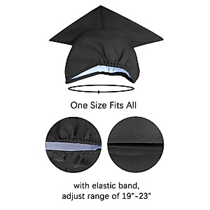 YIIOSS Graduation Cap with 2024 Tassel Year Charm Black Graduation Cap for High School & Bachelor
