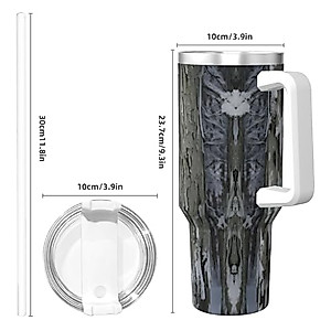 HULIBIN Cold Tree Camouflage Print Double Deck Stainless Steel Travel Coffee Cup With Lid 40 Oz Ice Bully Cup