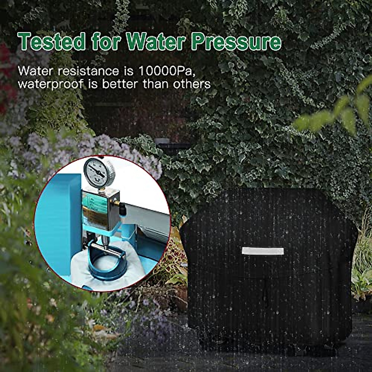 Grill Cover, BBQ Grill Cover 31 inch, Waterproof, Weather Resistant, Rip-Proof, Anti-UV, Fade Resistant, with Adjustable Velcro Strap, Gas Grill Cover for Weber, Char Broil, Nexgrill Grills and More