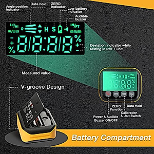 PREXISO Angle Gauge Magnetic, Angle Finder - Digital Level Electronic, Protractor Angle Cube Inclinometer for Woodworking, Table Saw, Construction, Masonry, Machinery, 0-360° Bright Backlit Display