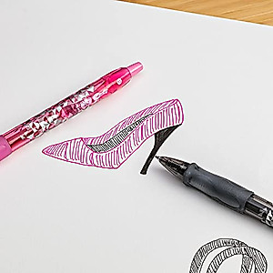 BIC Gel-ocity Quick Dry Special Edition Fashion Gel Pen, Medium Point (0.7mm), Assorted Fashion Colors, 2-Count