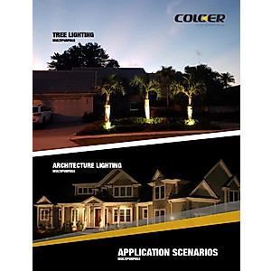 COLOER Die-cast Brass Low Voltage Spotlight, Outdoor Spot Lights for Yard,12V AC/DC LED Landscape Lighting Fixture, Directional Garden Patio Spot Up Light(Bronze, 1-Pack Without Bulb,101B)