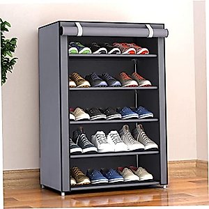 Shoe Storage Cabinet, Shoes Rack, Non-Woven Fabric Shoes Organizer Cabinet with Dustproof Cover, Shoes Storage Shelf for Bedroom Dormitory (90x30x60cm, 5 Layers), Shoe Racks Storage Cabinet