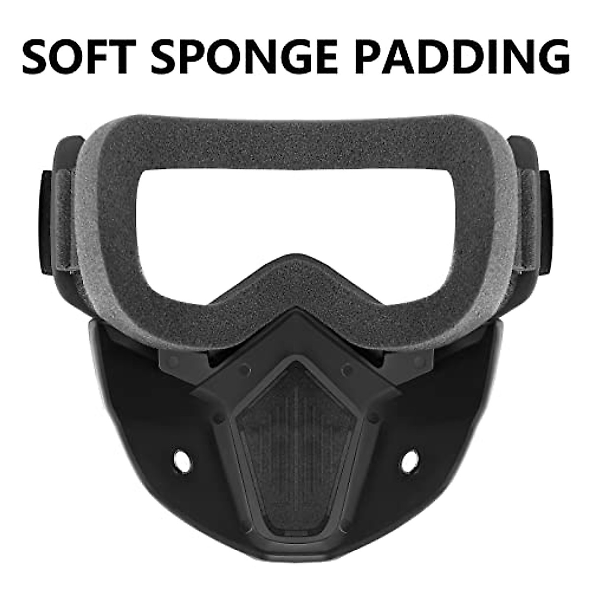 YScare Tactical Mask Compatible with Nerf Rival, Apollo, Zeus, Khaos, Atlas, & Artemis Blasters Rival Airsoft Mask,Black Detachable Masks with Goggles for Shooting Game Cycling Cosplay Party…