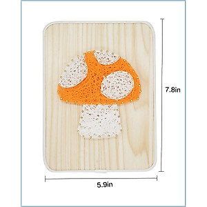 BAZIMA DIY String Art Kit for Beginner, DIY Mushroom Craft Kit,Unique Gift,Craft Kit for Holidays
