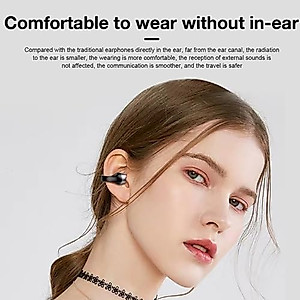 BONSORION Open Ear Headphones,Wireless Bluetooth Earbuds, Bone Conduction Headphones, Bluetooth 5.3 Clip-on Earphones,Sport Earbuds,32 Hours Playtime with Case(Black)