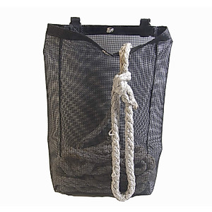 Rope Bag, Black Mesh, Heavy Duty, Great for Boats or Shore Lines