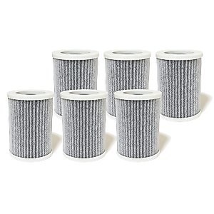 Nispira 3-in-1 HEPA Activated Carbon Replacement Filters For Pure Enrichment Purezone Mini Portable Air Purifier (PEPERSAP), 6 Packs