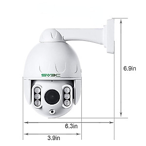 SV3C PTZ Poe Camera Outdoor 5MP Onvif Security Camera, 5X Optical Zoom, Auto Focus, Two-Way Audio, HD Night Vision, Waterproof, APP Motion Alerts, RTSP, Remote View, 24/7 Recording, Wired