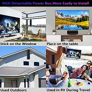 880+ Miles Range TV Antenna, Digital TV Antenna Indoor with Amplifier and Signal Booster, Portable HD Antenna for TV Indoor Outdoor for Smart TV and Old TVs - 36ft Coax Cable - Support 4K 1080p