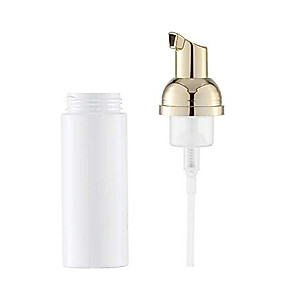 FKJLUN Soap Dispenser Pump 10PCS 30ML Plastic Foaming Bottle Soap Mousses Liquid Dispenser,Froth Shampoo Lotion Bottling Foam Bottles Hand Lotion Bottle (Color : White+Gold)