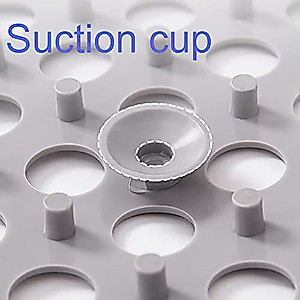 Jucoan 12 Pack Interlocking Non Slip Drainage Floor Tiles, 11.8 X 11.8 Inch Soft PVC Bath Shower Floor Mat with Suctions Cups, Drainage Holes for Bathroom, Kitchen, Pool, Wet Areas