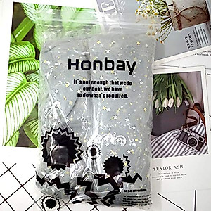 Honbay 5.5x1.7Yards Glitter Star Moon Sequin Tulle Net Yarn for Background Decoration or DIY Crafts Making (White) (Grey)